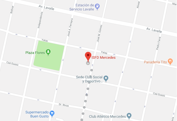 Ubicación – INSTITUTO SUPERIOR DE FORMACION DOCENTE "MERCEDES"